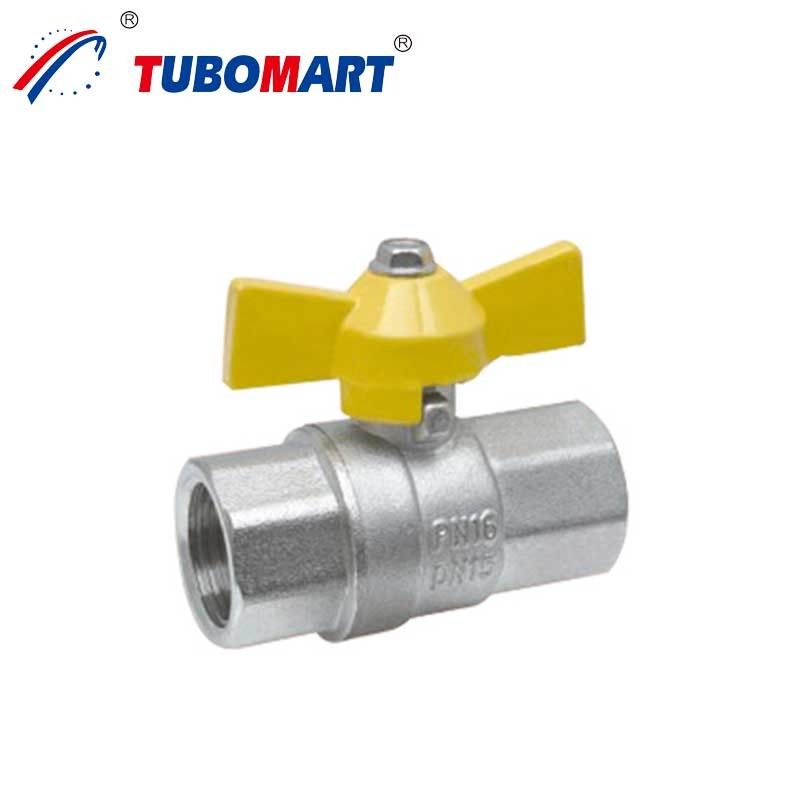 High Pressure Brass Gas Valve 1/2 Inch Shut Off Ball Valve With Yellow ...