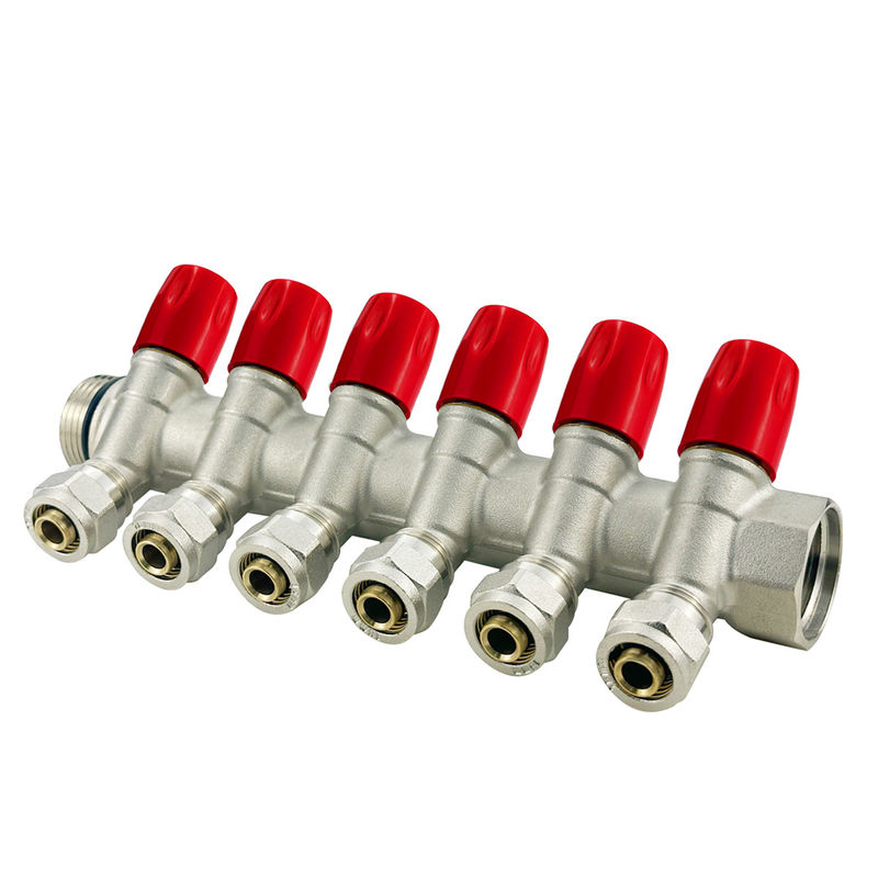 Tubomart 2-12 Outlets Underfloor Heating Water Distributor PEX Brass ...