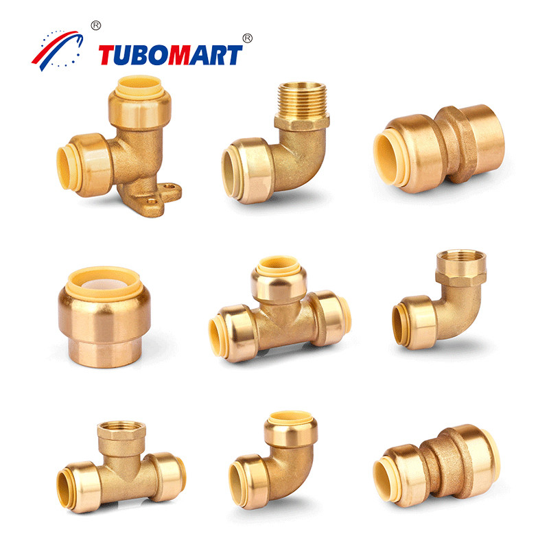 Brass Plumbing Elbow Fittings Lead free Quick Connect Pex Push Fit Fittings