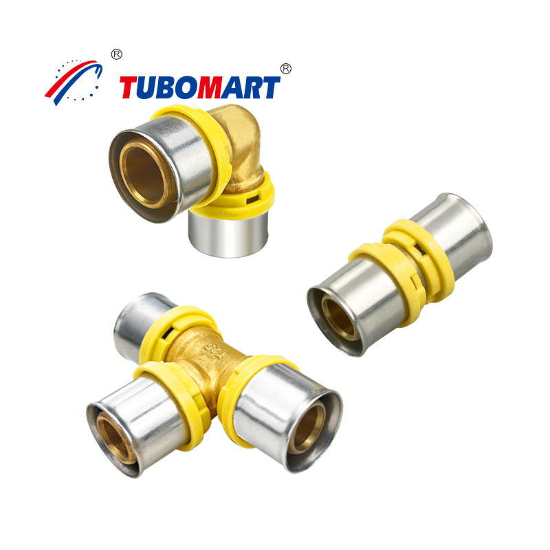 PEX Press Fittings Natural Brass Connection for Residential ...
