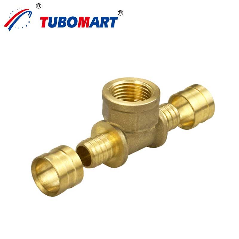 Brass Pex Crimp Fittings Up To 200 Psi Pressure Rating Plumbing Crimp ...